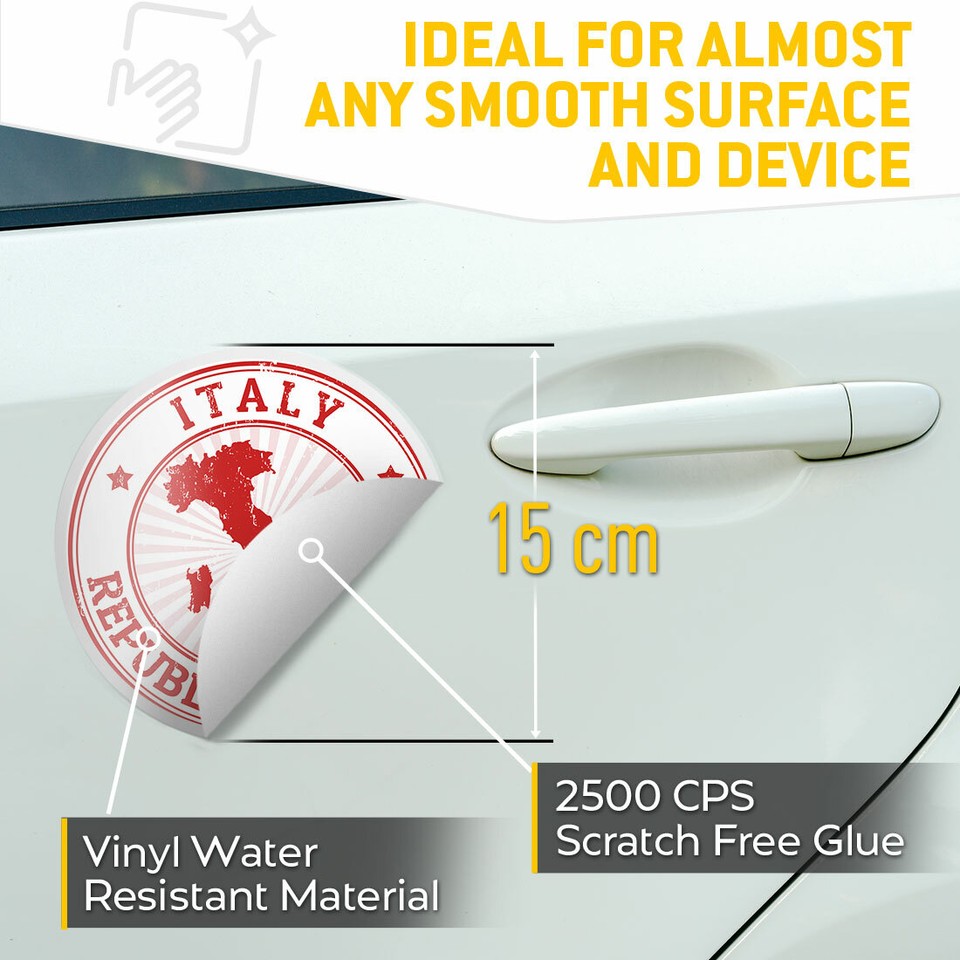 2 x Vinyl Stickers 15cm - Italy Republica Italiana Travel Map Cool Gift ...