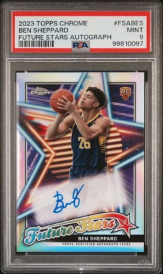 2023/24 TOPPS CHROME BEN SHEPPARD FUTURE STARS RC ROOKIE AUTO AUTOGRAPH ...