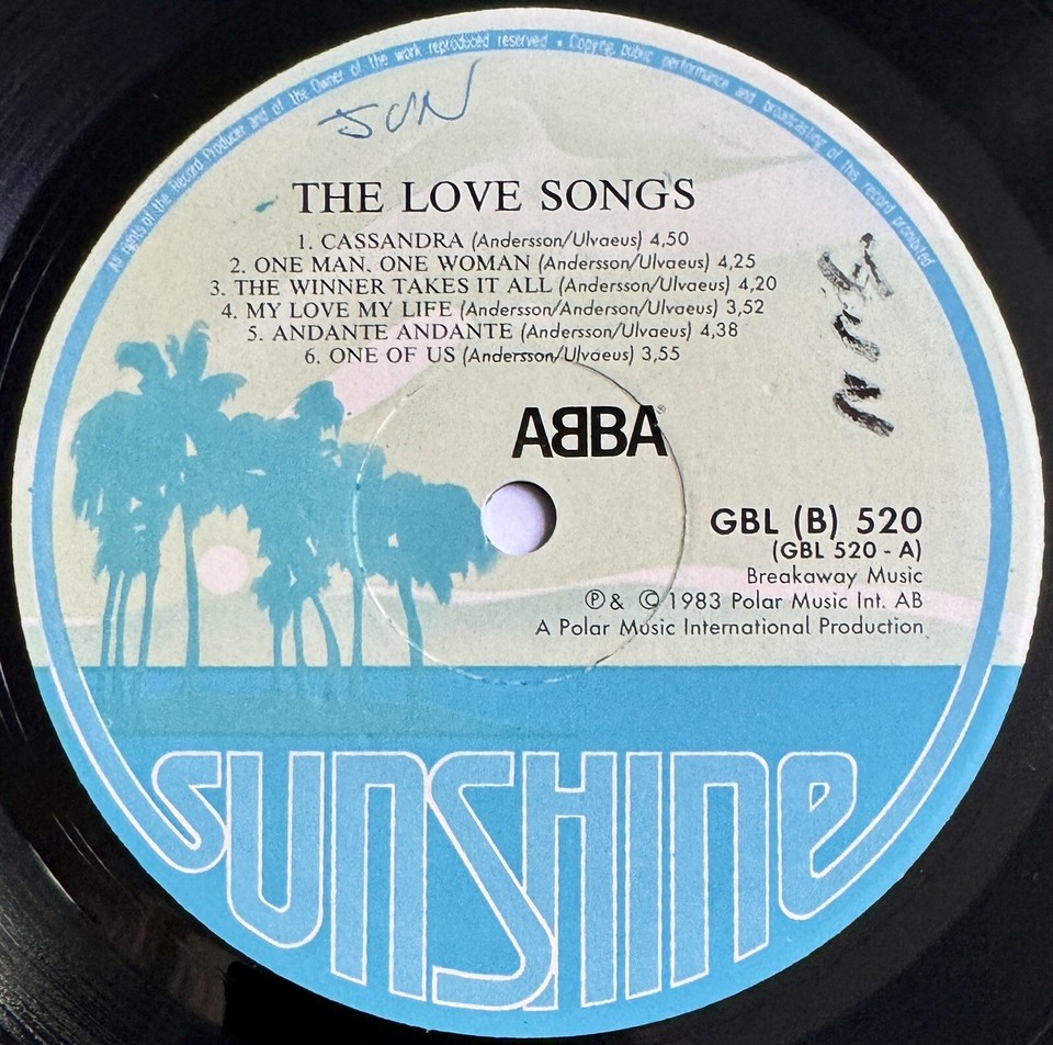 ABBA -Love Songs- Rare South African LP / Unique Sleeve (Vinyl Record ...