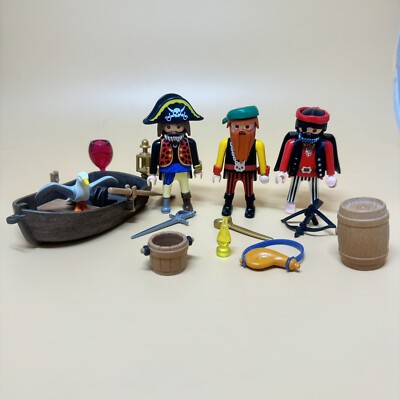 Playmobil Pirate Captain & Crew 3" Action Figures Geobra Weapons ...