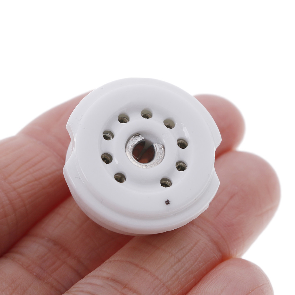 1Pc chassis mount 9pin ceramic tube socket for EL84 ECC82 6922 12AX7 B ...
