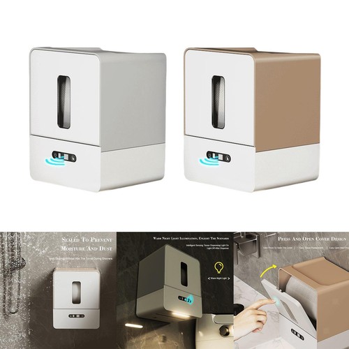 Induction Toilet Paper Holder Shelf Tissue Holder Waterproof Tissue ...