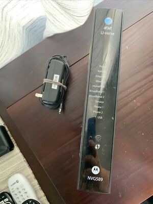 AT&T Arris U-Verse NVG589 Wi-Fi Modem/Router + Power Cord. | eBay