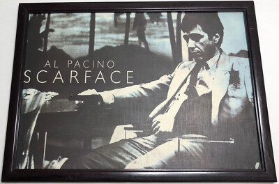 Scarface Classic Movie Picture Al Pacino Holding Gun Pose Photo Black ...
