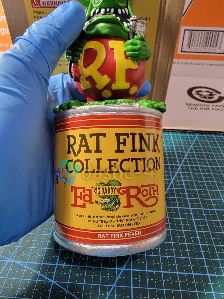8" Rat Fink Fever Collection Ed "Big Daddy " Roth Green Rat Fink Figure ...