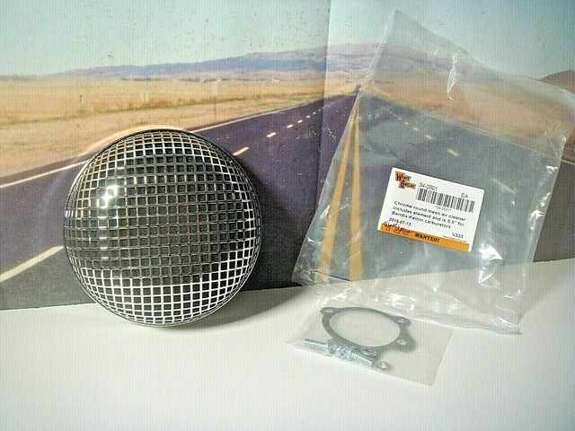 Chrome Round Mesh Air Cleaner for Bendix-Keihin Carb Harley Sportster ...