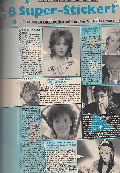 Pop Rocky Irene Cara,Nena,Mike Oldfield,Boy George,Paul Young,Lee Aaron ...