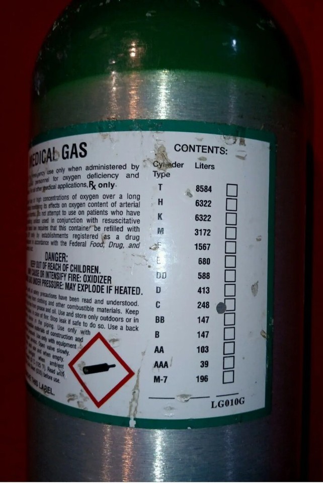 LINDE size C oxygen tank Aluminum EMPTY cylinder 248 LITERS GREAT ...