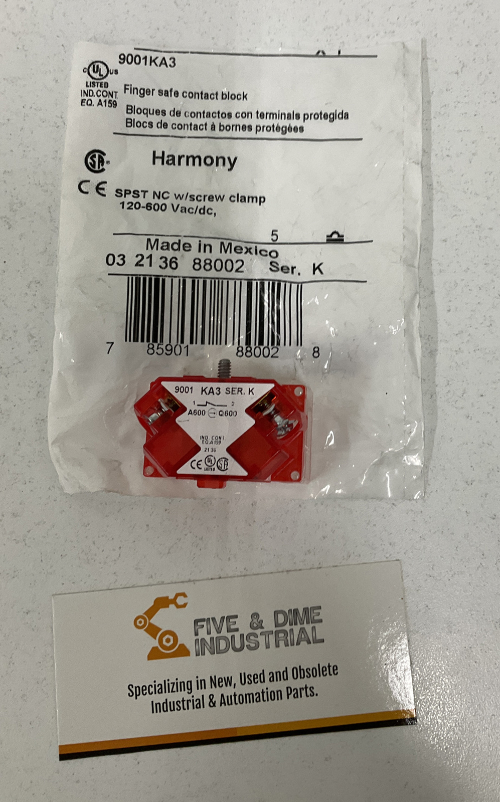 Schneider Electric 9001KA3 Contact Block SPST NC | eBay