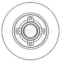 CAPSautomotive Brake Disc Rotor for Citroen 424932 424919 4249.32 4249. ...