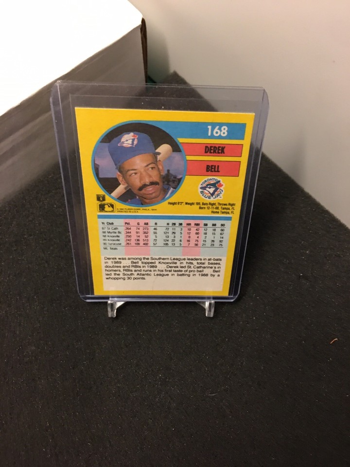 Derek Bell Rookie 1991 Fleer card 168 Blue Jays RC | eBay