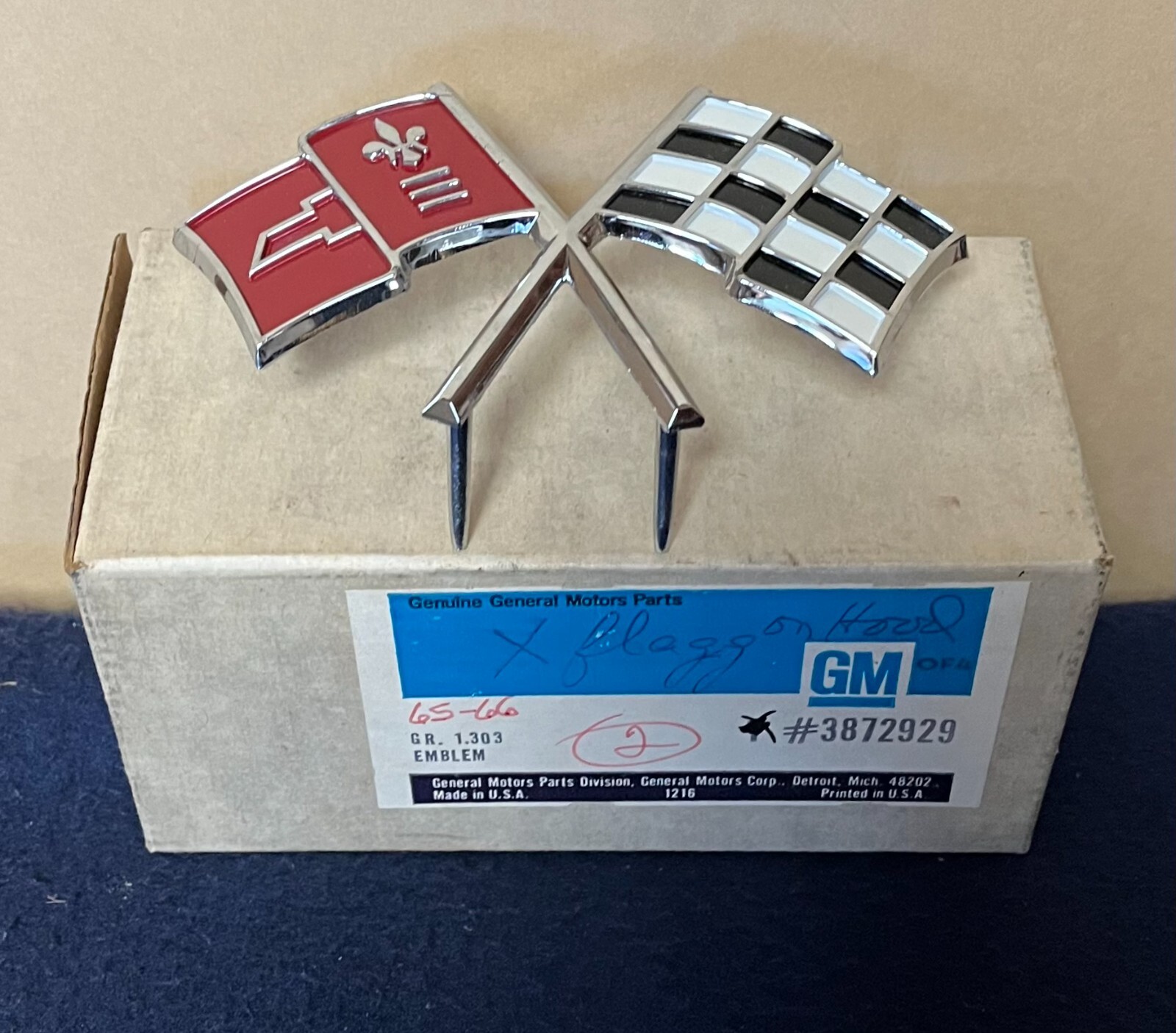 Corvette Nose Emblem - 1965-6 - NOS - GM # 3872929 | eBay