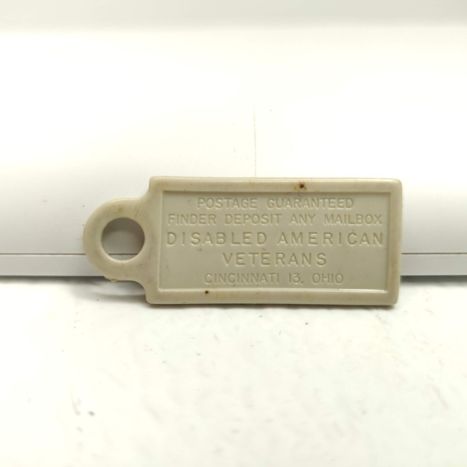 RARE VTG Disabled Veterans Mini License Plate Key Chain Ring MINNESOTA ...