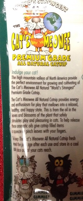World's Strongest The Cat's Meowee Organic Catnip Premium Grade .352 Oz ...