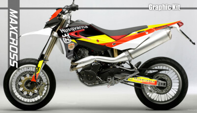 MAXCROSS GRAPHICS DECALS FULL KIT FOR HUSQ. TE 610 SM 610 2005 - 2011 ...