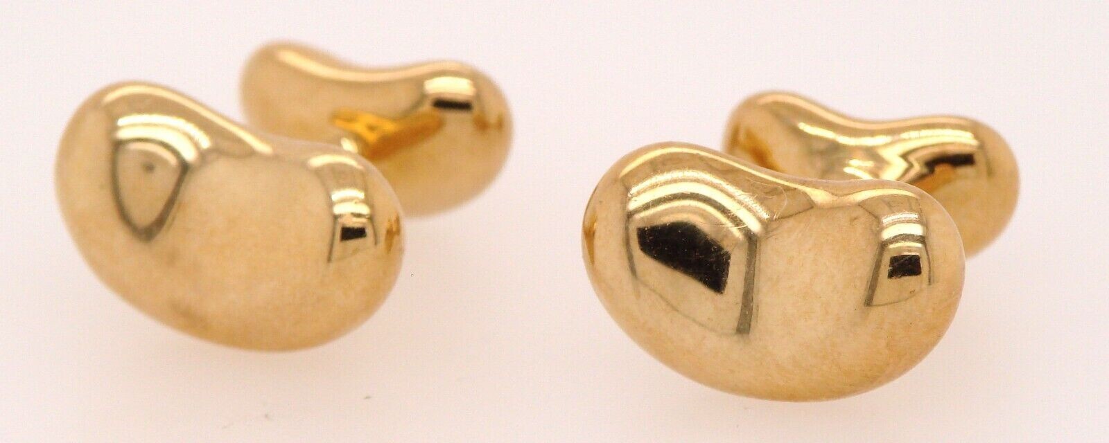 TIFFANY & CO ELSA PERETTI 18k GOLD BEAN CUFF LINKS - Gem
