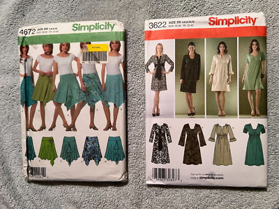 2 Simplicity Patterns ~ 4672 & 3622 ~ Size 4-12 ~ ~ ~ ~ ~ Listing MP 65 ...