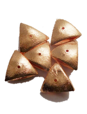 8 Pcs 17X7mm Triangle Spacer Brushed Bead Copper Plated as-710 | eBay ...