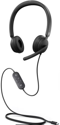 Microsoft Modern USB-C Headset - Wired Headset/On-Ear Stereo Headphones ...