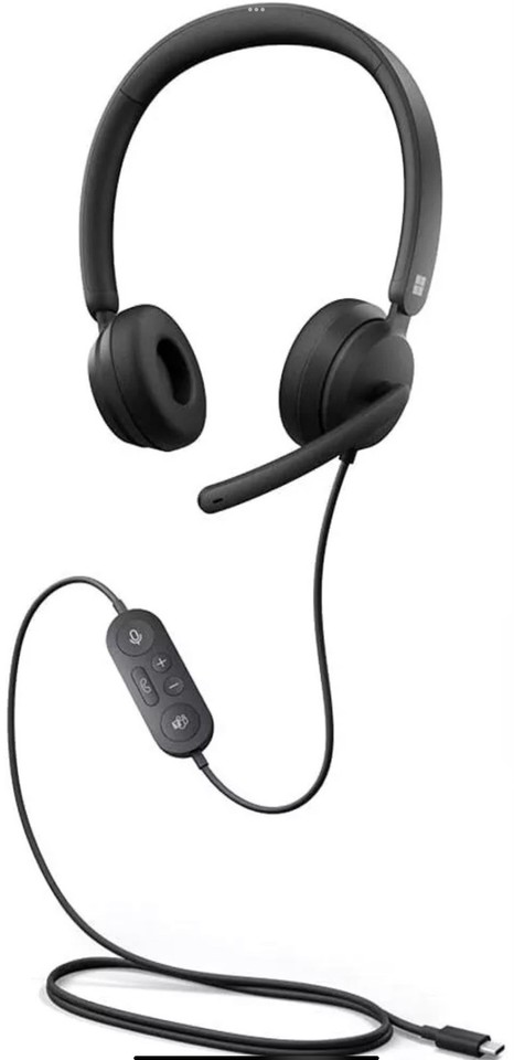 Microsoft Modern USB-C Headset - Wired Headset/On-Ear Stereo Headphones ...