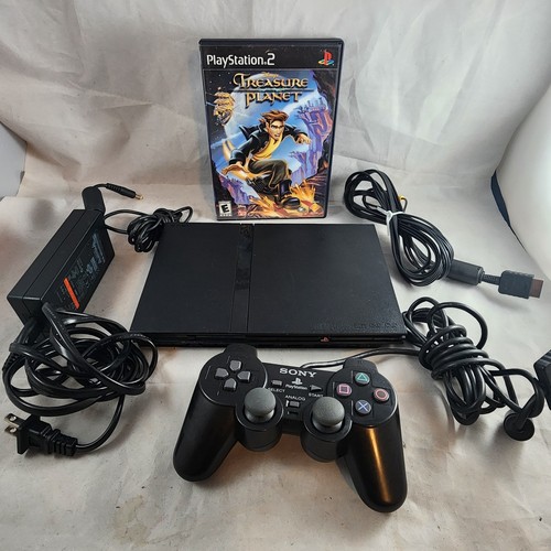 Sony PlayStation 2 PS2 Slim Black Console & Games SCPH-90001 New Laser ...