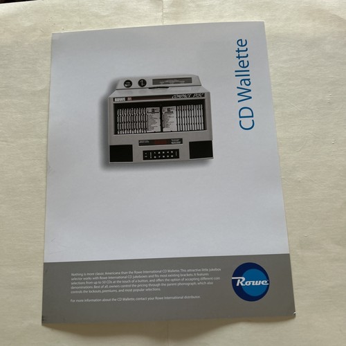 Original Factory Jukebox Ami-Rowe Laserstar Cd Wallette FLYER | eBay