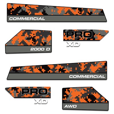 Decal Kit Fits Polaris Ranger 2000D Pro XD 2000 Graphics Vinyl ORANGE ...