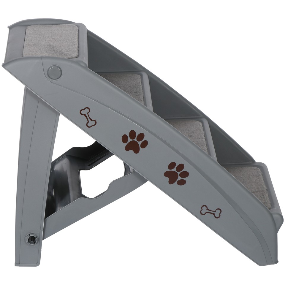 Dog Stairs Foldable 4 Steps Pet Dog Step for High Bed Indoor Outdoor ...