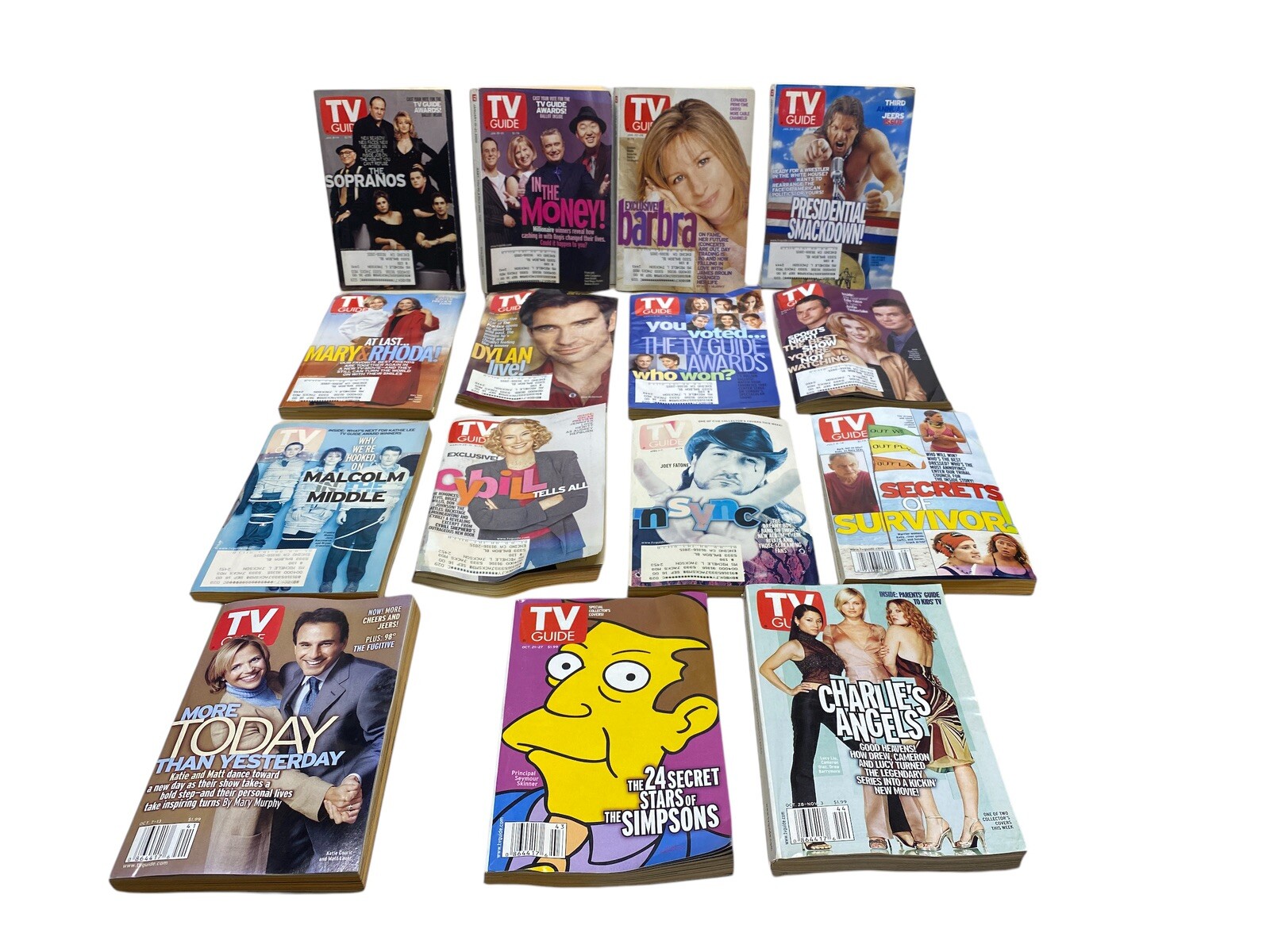 tv guide 2000 Jan-Oct lot of 15 Nsync Charlie’s Angel Simpson Vintage ...