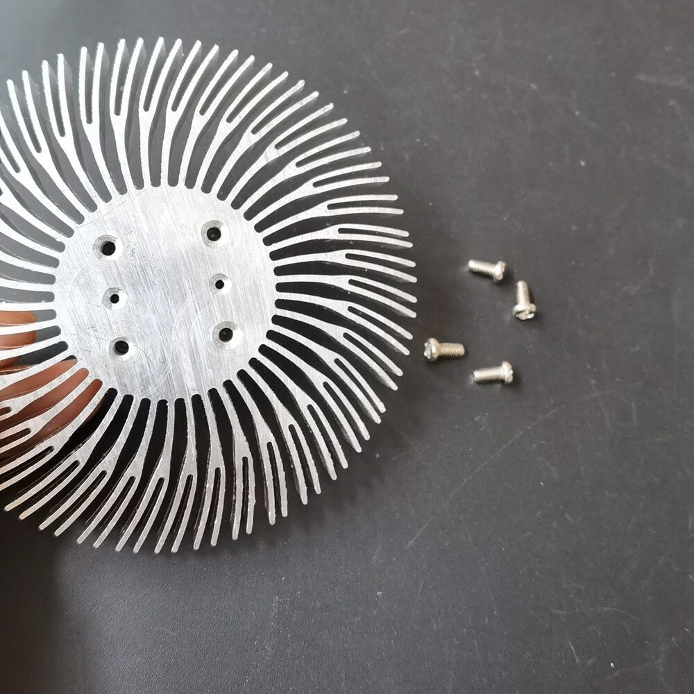 Round LED Heatsink Radiator Aluminum 10W Heat Sink Radiator F Household ...
