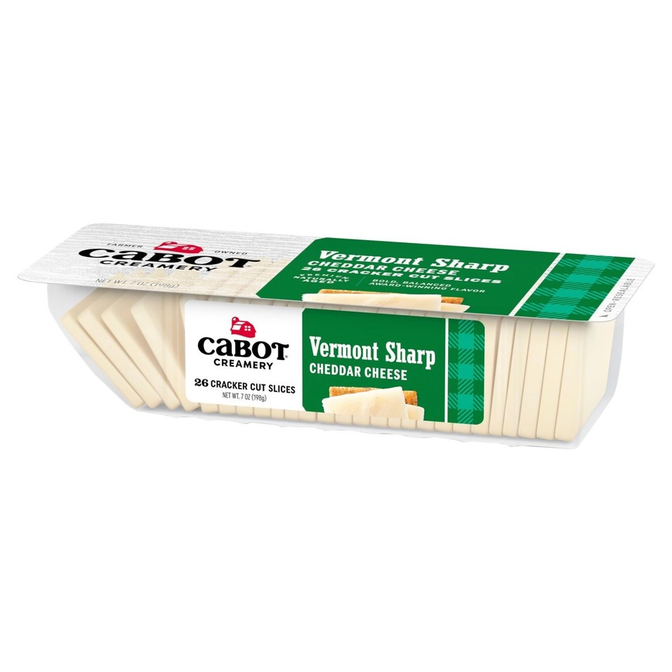 Cabot Creamery Vermont Sharp Cheddar Cheese, 26 count, 7 oz (6 pack) | eBay