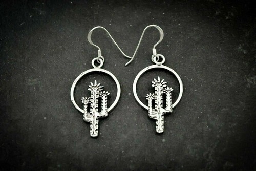 Saguaro Cactus Earrings • 925 Sterling Silver • Desert Inspired Jewelry ...