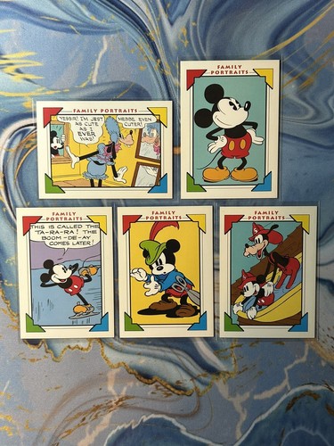 Impel Mickey Mouse Club Family Portraits Walt Disney Trading Cards - 5 ...