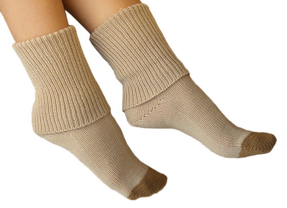 Long Socks 100% MERINO WOOL adult men women leg warmers knitted Over ...