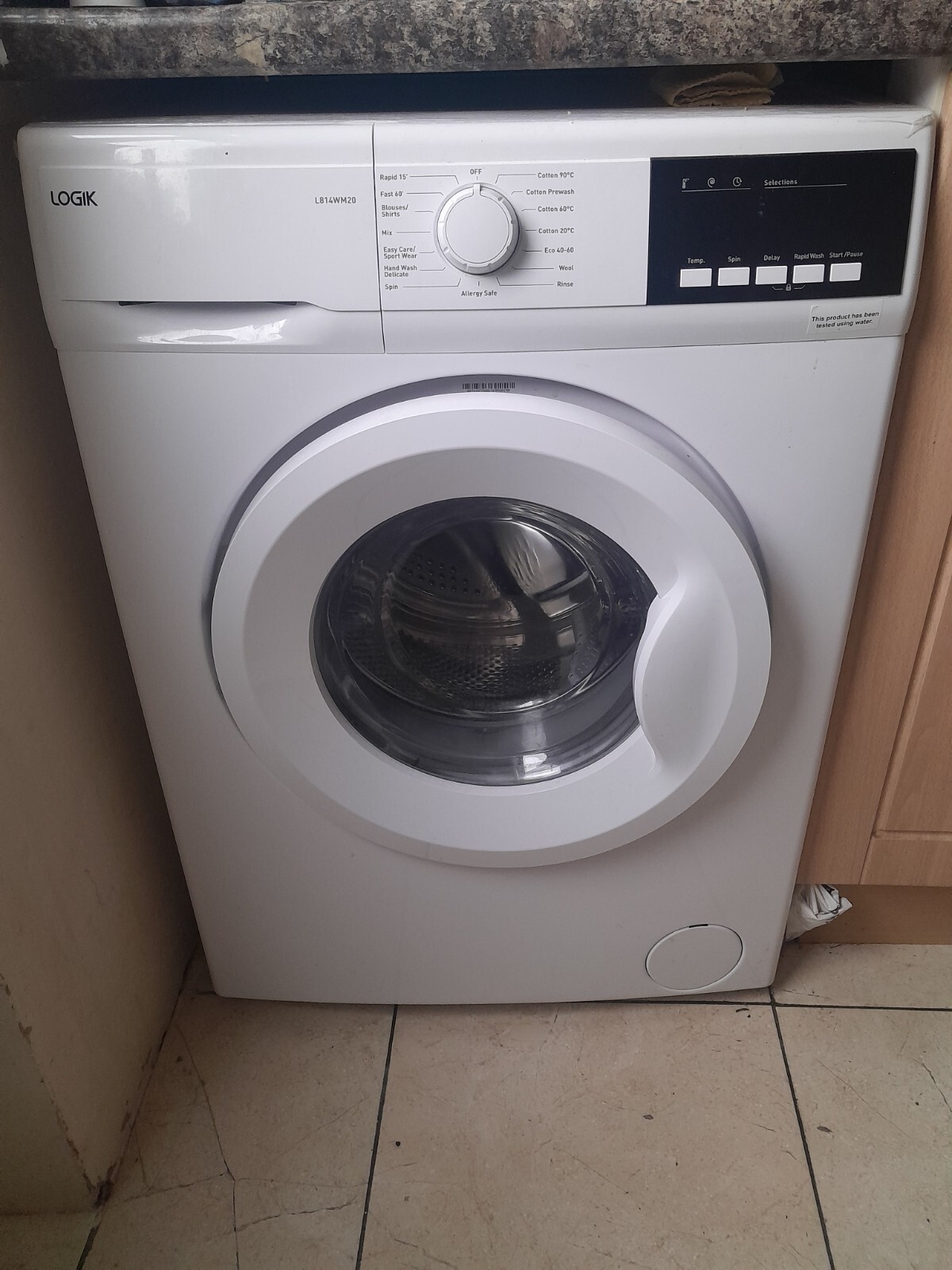 LOGIK L814WM20 8 kg 1400 Spin Washing Machine - White 5017416785952 | eBay