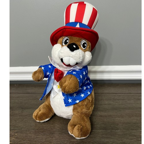Buc-ee's Beaver Plush Patriotic Uncle Sam Hat Stars & Stripes USA | eBay