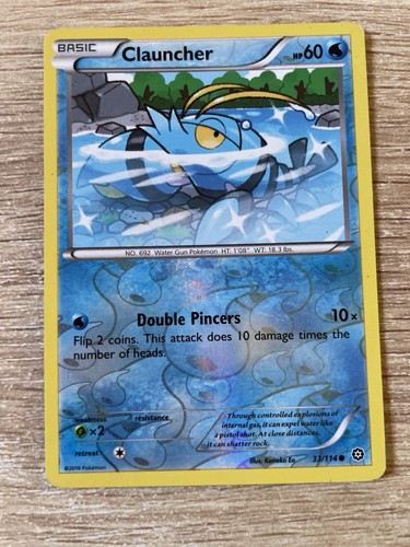(POKEMON) Clauncher 33/114 2016 Holo Art Official Pokémon Card | eBay ...