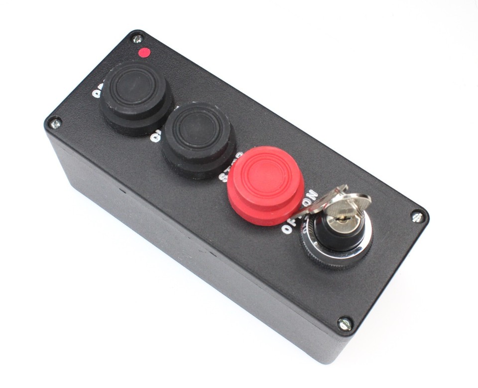 NEMA 4/12 Commercial 3 Button Wall Station with Keyed Lockout, Surface ...