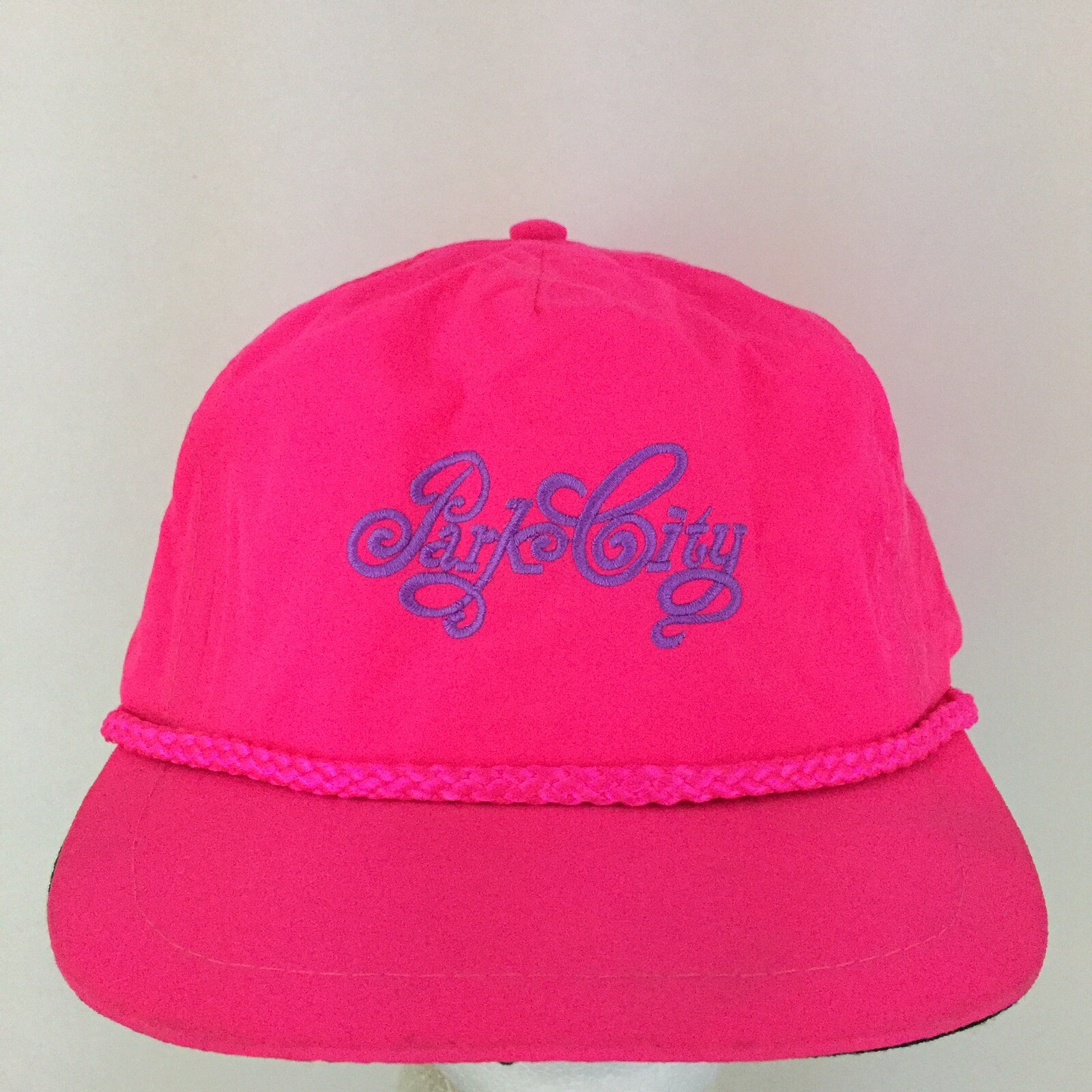 Vtg Park City Utah Hat Bump Bonnets Ski Headwear Logo Baseball Hot Pink ...