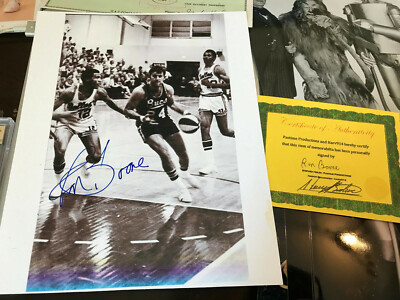 RON BOONE AUTO AUTOGRAPH 8X10 SIGNED COA 1st stop rookie ABA Dallas ...