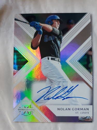 Nolan Gorman Cardinals 2018 Elite Extra Edition #18 Autographed Rookie ...