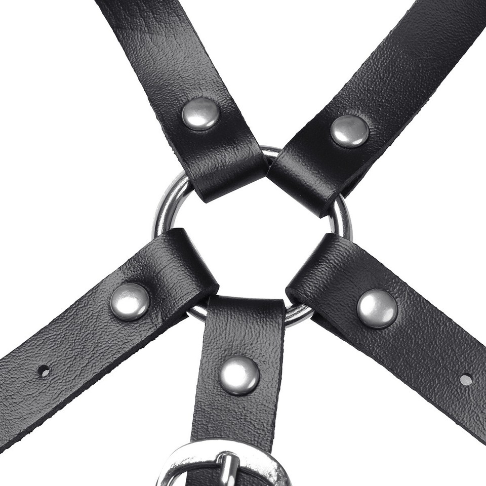 Women Adjustable Leather Harness Bra Body Chest Cage Belt Strap ...