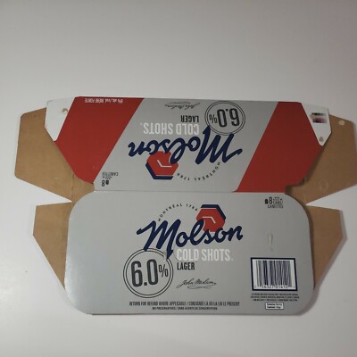 Molson Cold shots 6.0% box folded (empty) | eBay