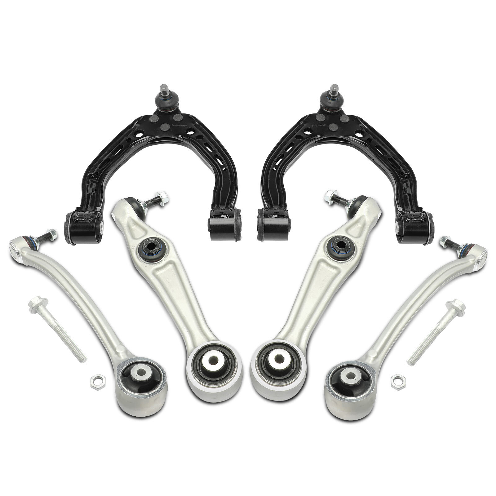 6x Lower & Upper Front Control Arm for Tesla Model S 5YJS AWD Hatch ...