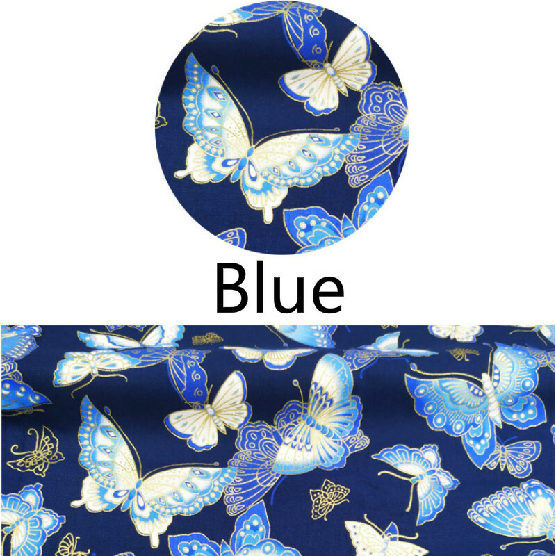 Butterfly Printed Cotton Fabric Japanese Cloth DIY Craft Material By ...