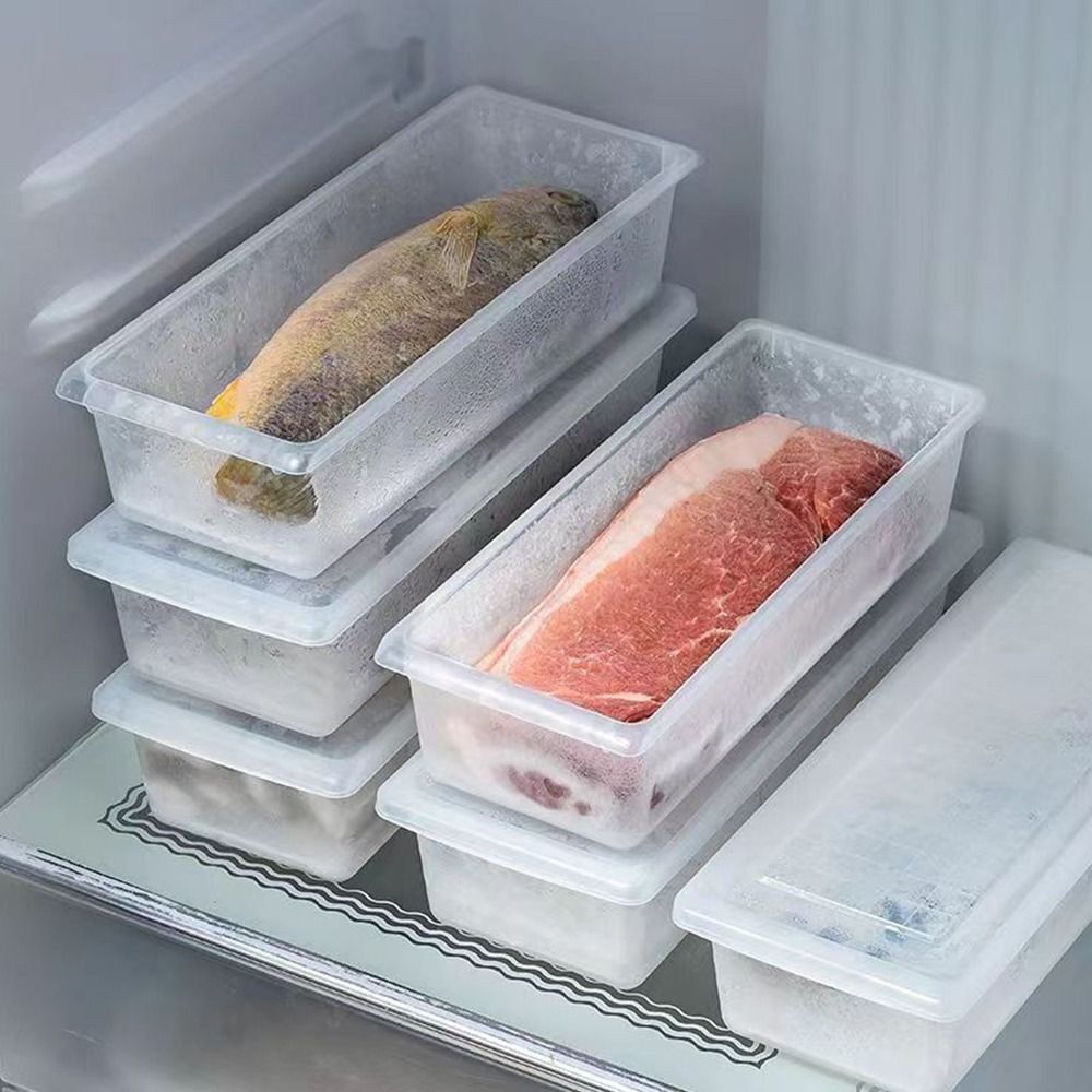 1Pcs Refrigerator Frozen Crisper Box with Lid Fish Meat Storage Box ...
