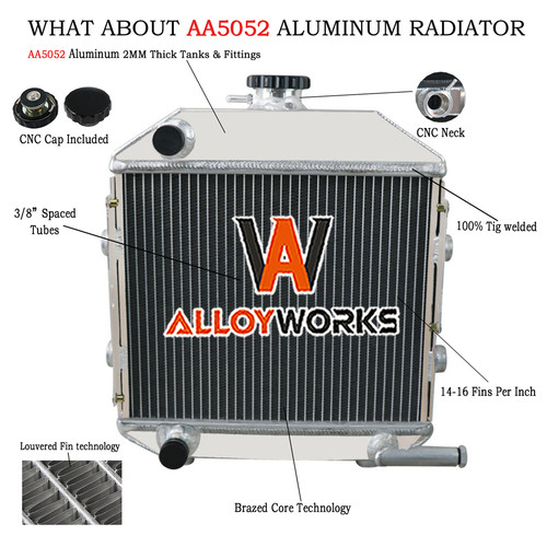 ALUMINUM TRACTOR RADIATOR FORD 1300 NEW HOLLAND SHIBAURA COMPACT OE# ...