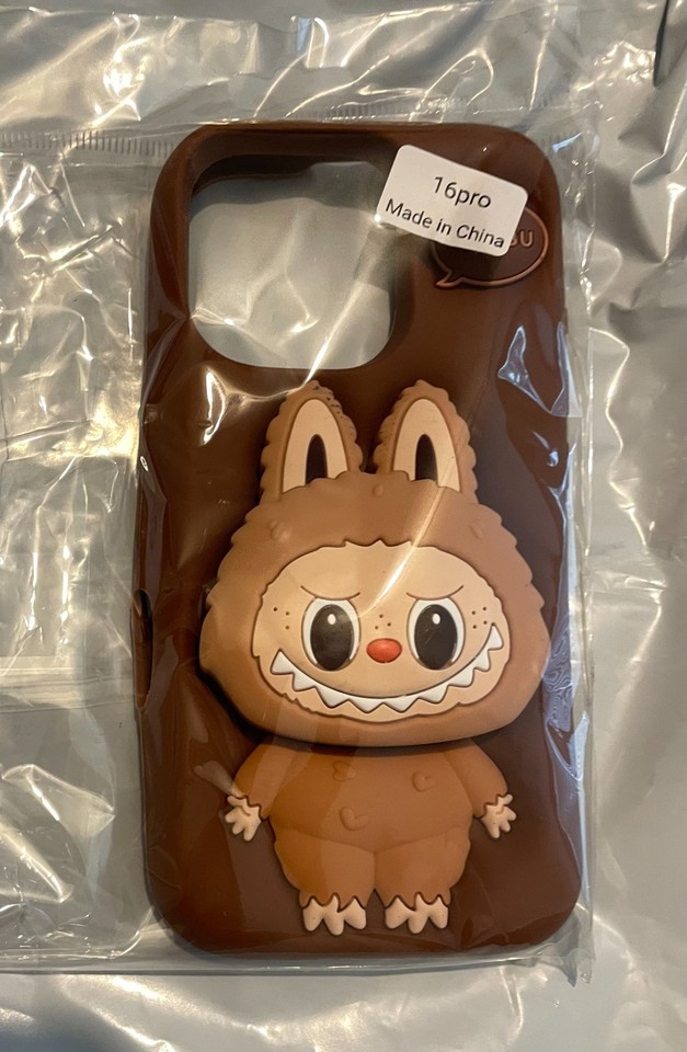 iPhone 16 Pro & 16 Pro Max Cartoon 3D Labubu Rubber Soft Phone Case ...