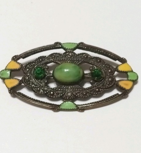 Neiger Bros. Enamel Peking Glass Brooch Pin | eBay