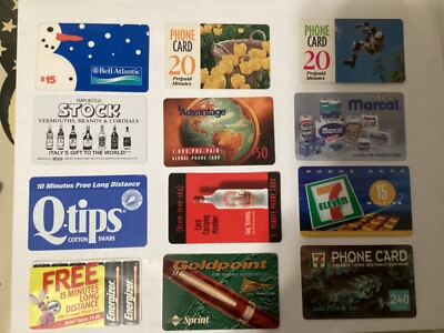 Vintage Phone Card Mixed Bundle Lot 12-never used, no value-free ...